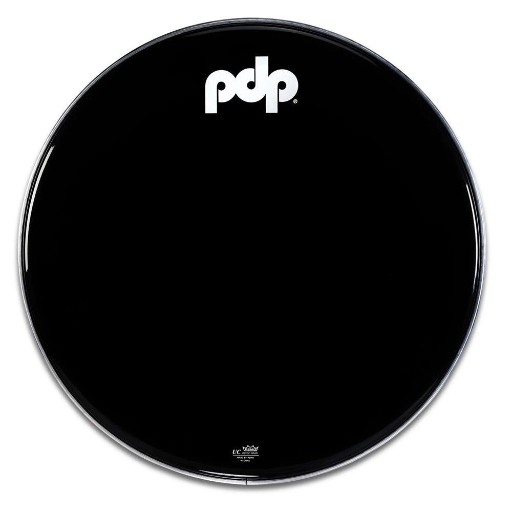 DW PDP 22" Bass Drum Resonant Logo Head, Smooth Black – JS Music